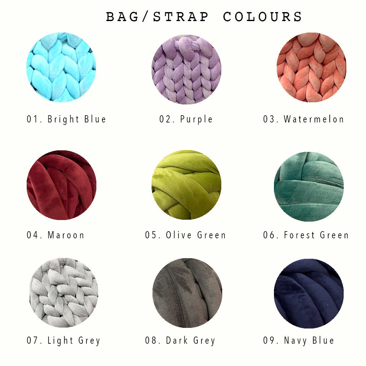 Small Handknit Velvet Shoulder Bag (magnet closure + detachable strap ...